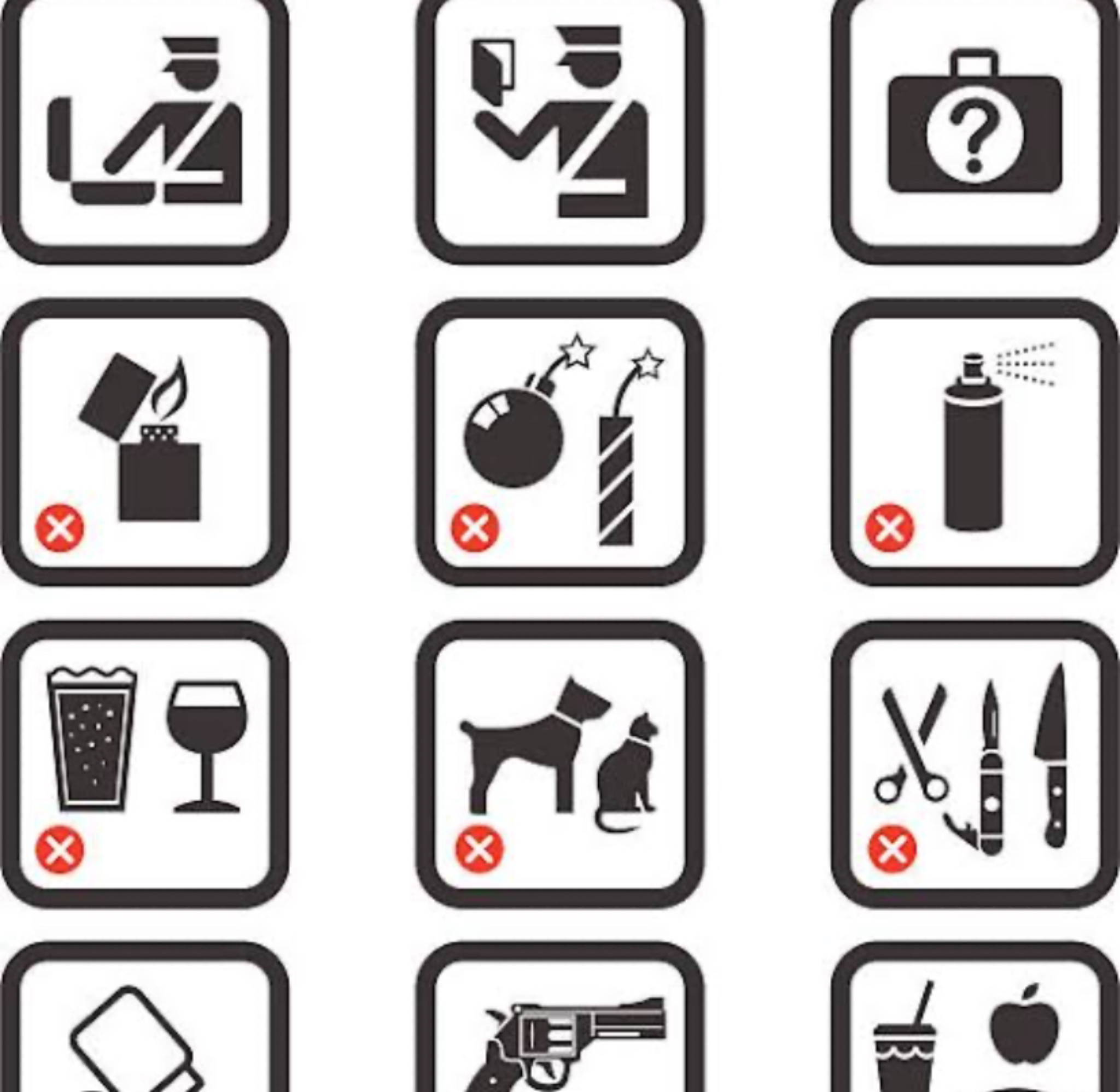 List of Prohibited Items that are not Allowed on a Plane